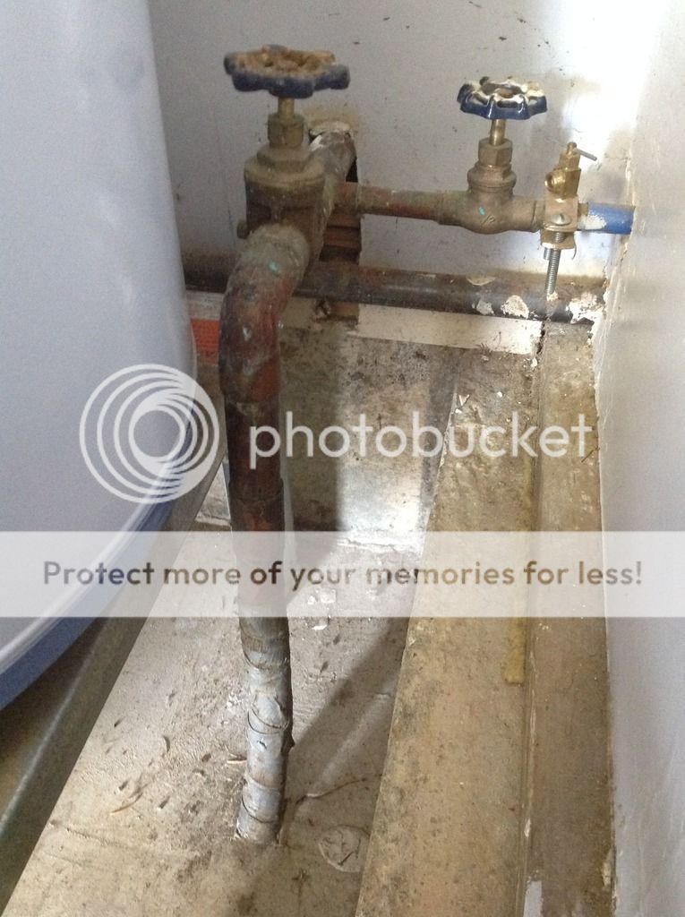 Rework 1" copper main to add water filter