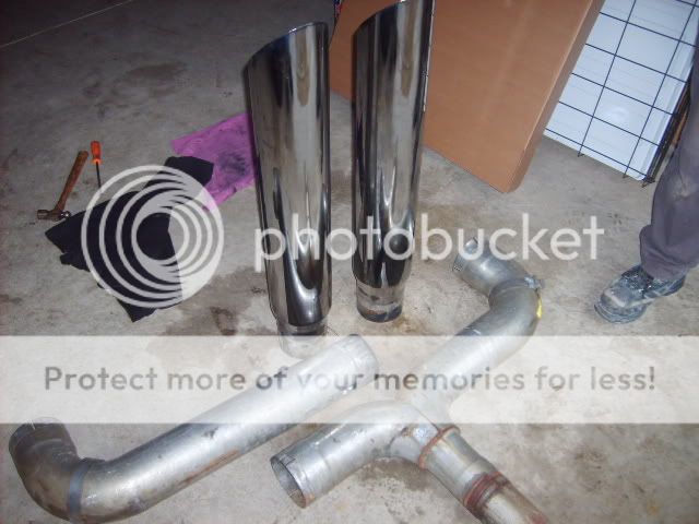 6" dual mitre cut stacks | Ford Powerstroke Diesel Forum